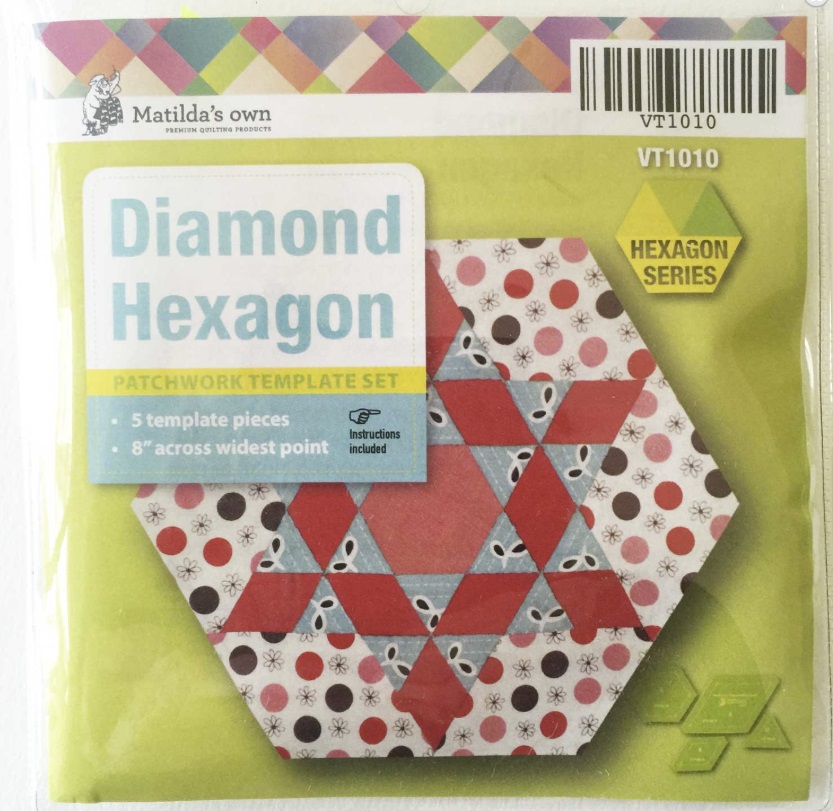 Diamond Hexagon Patchwork Template Playing with Hexagons Series